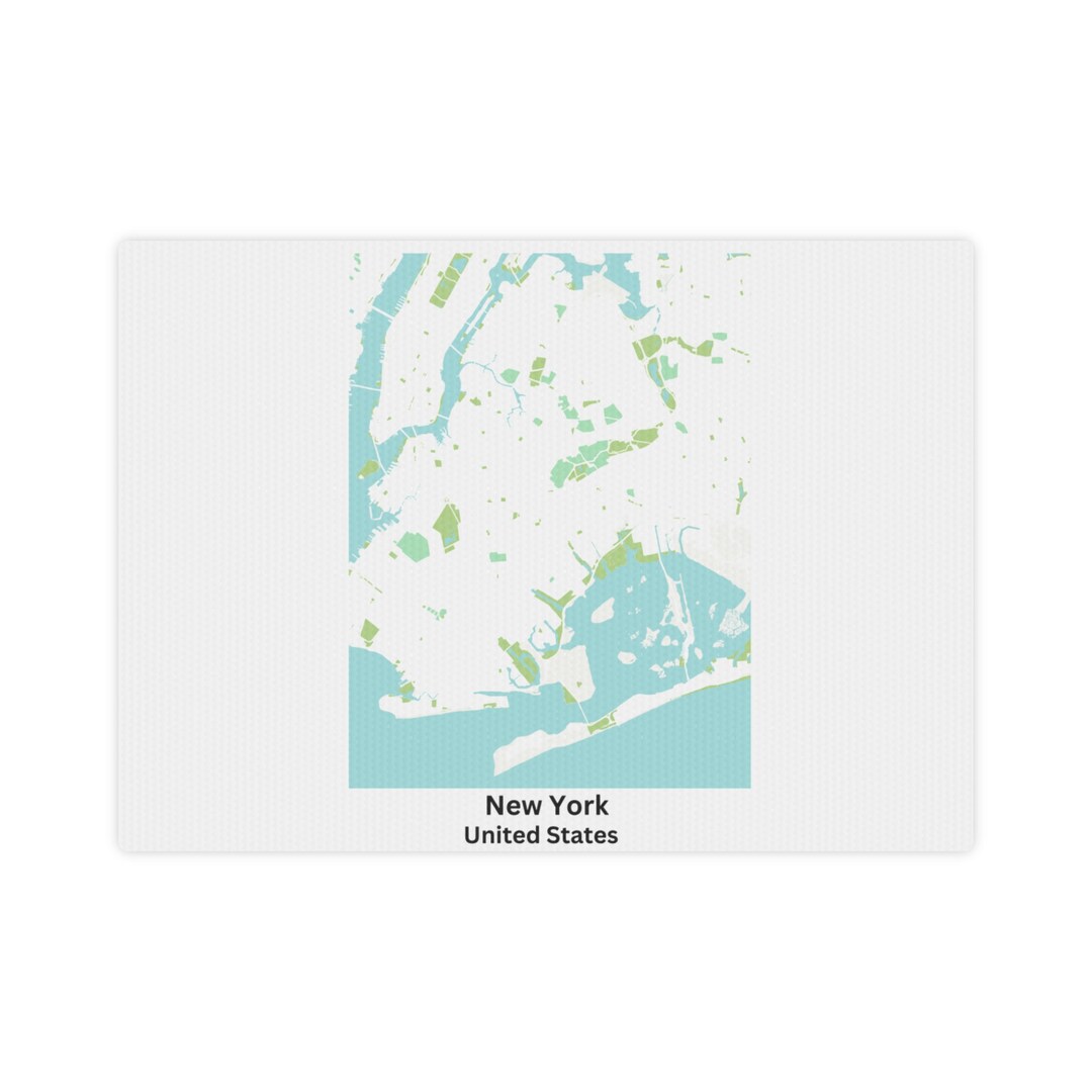 Minimalist Map Poster New York, City Map, Canvas - Etsy