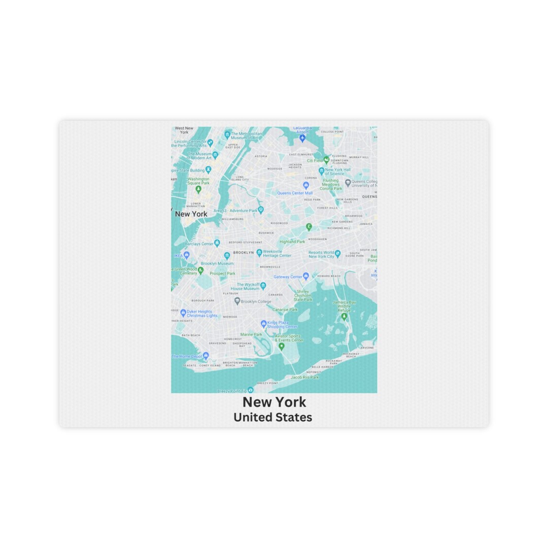 Minimalist Map Poster New York, City Map, Canvas - Etsy