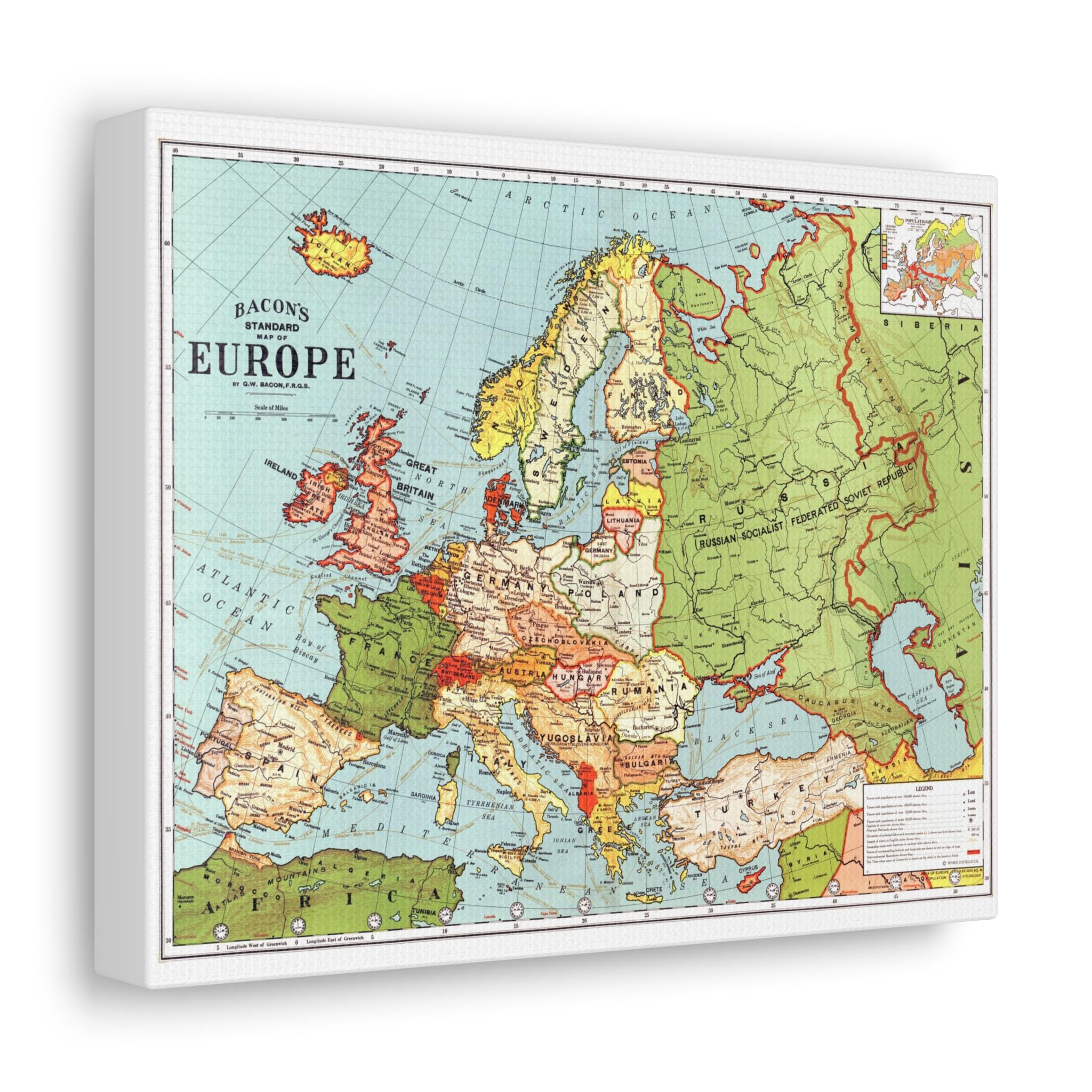 Map of Europe Wall Art, Fine Art - Etsy
