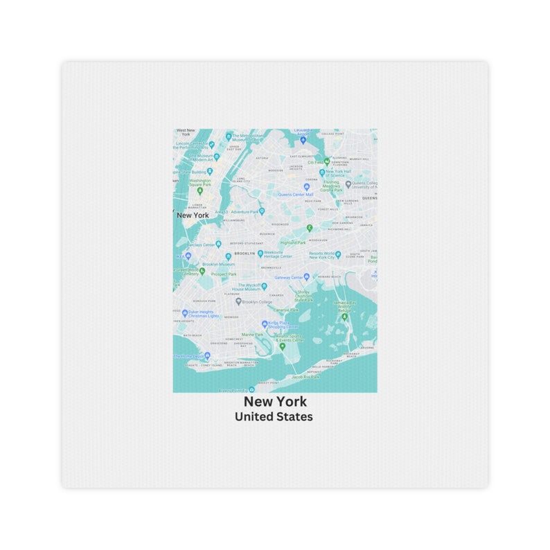 Minimalist Map Poster New York, City Map, Canvas - Etsy