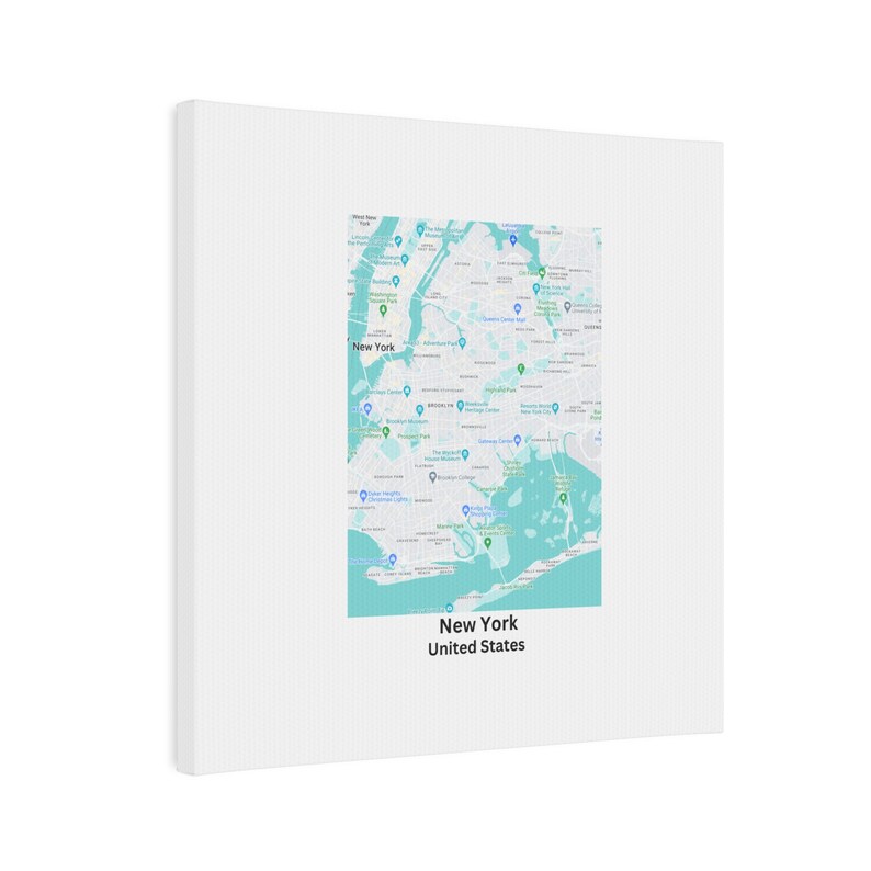 Minimalist Map Poster New York, City Map, Canvas - Etsy