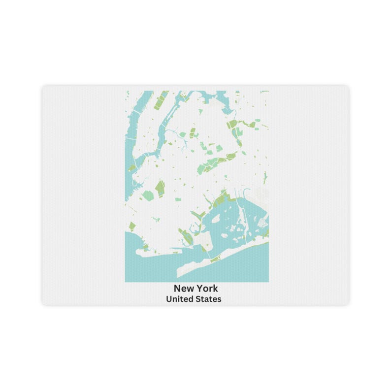 Minimalist Map Poster New York, City Map, Canvas - Etsy