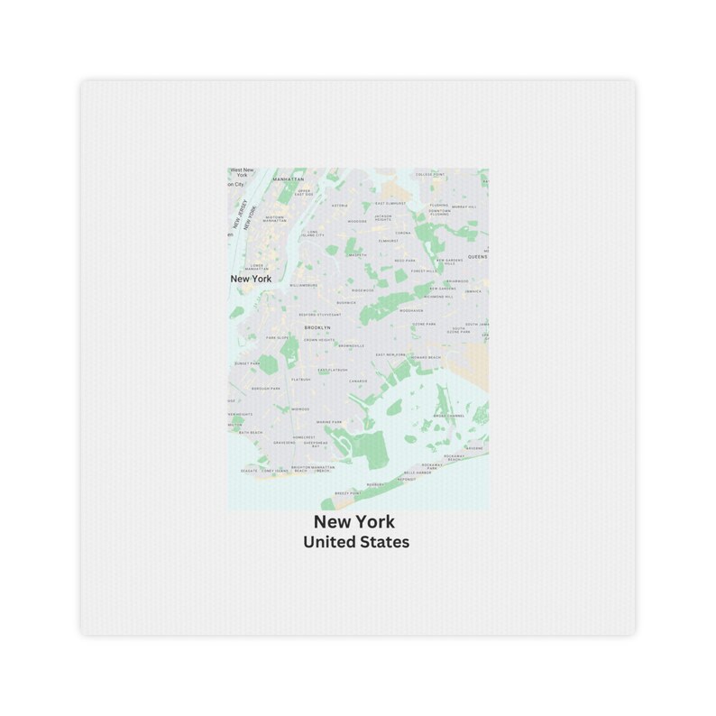 Minimalist Map Poster New York, City Map, Canvas - Etsy