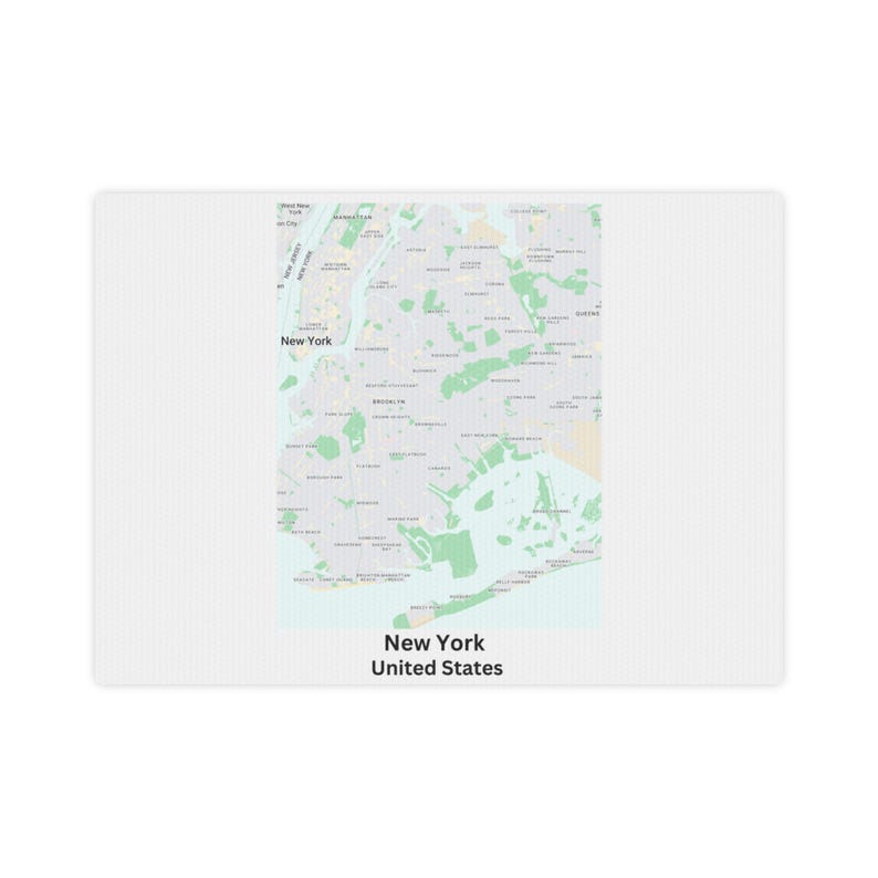 Minimalist Map Poster New York, City Map, Canvas - Etsy
