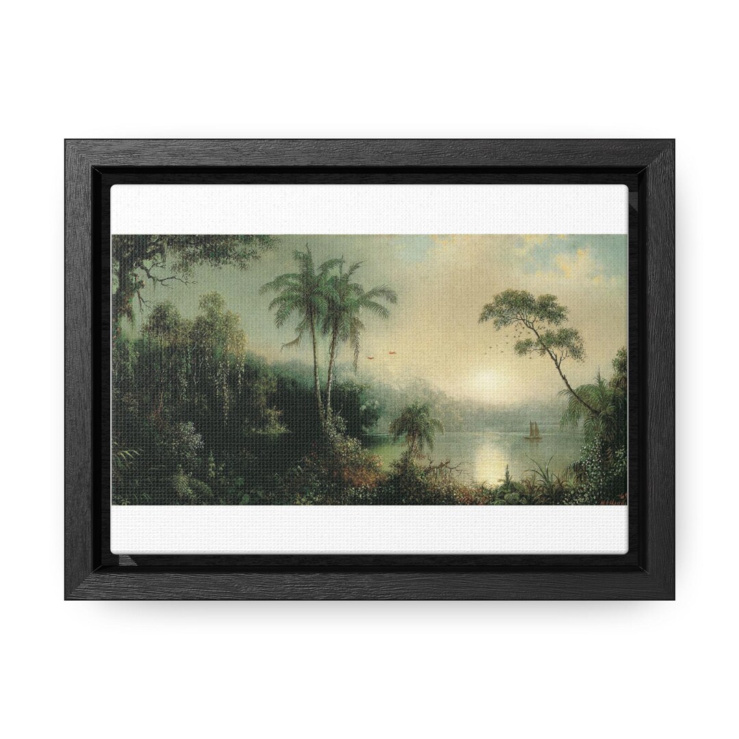 Sunrise Painting by Martin Johnson Heade, Oil Painting Print, Framed ...