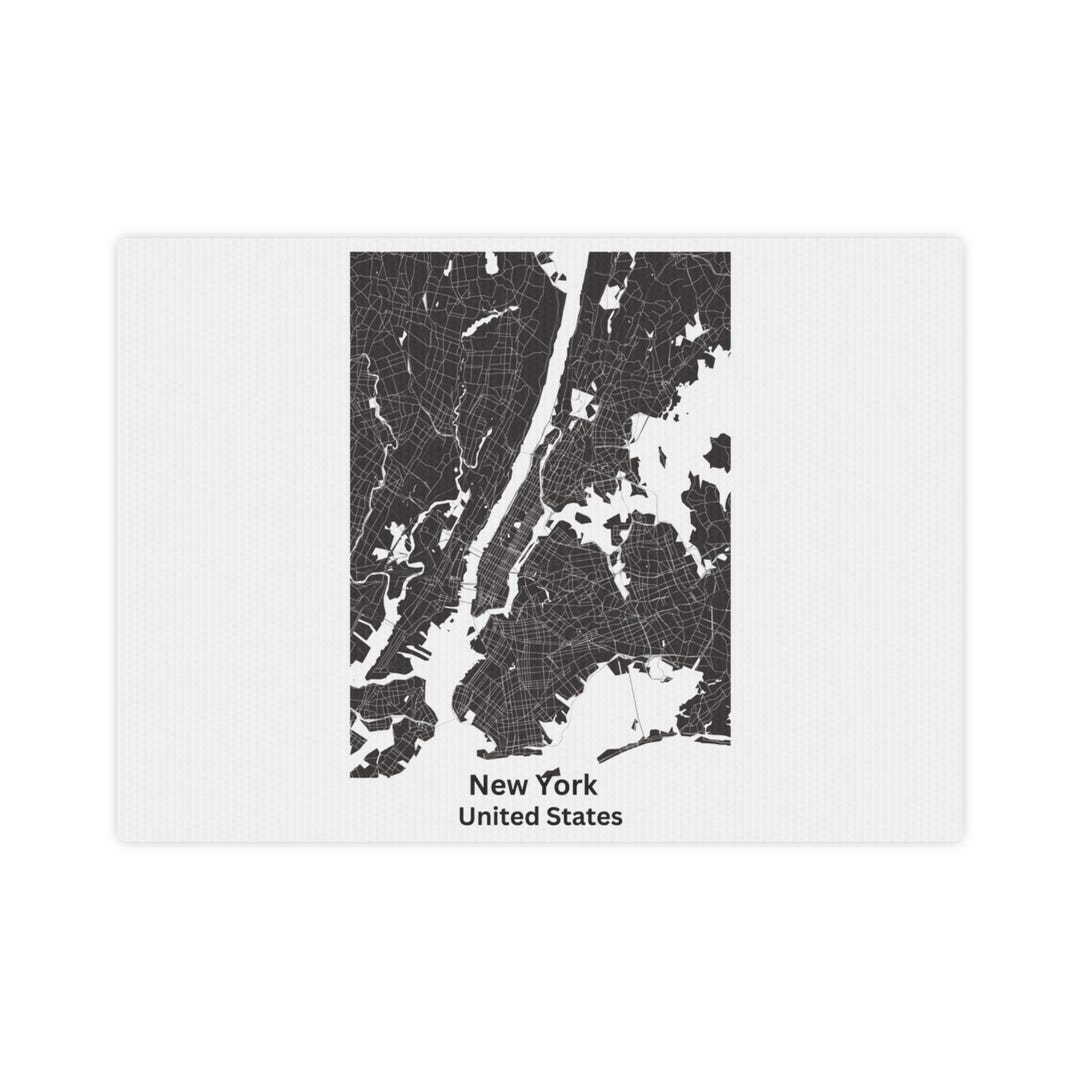 Minimalist Map Poster New York, City Map, Canvas - Etsy