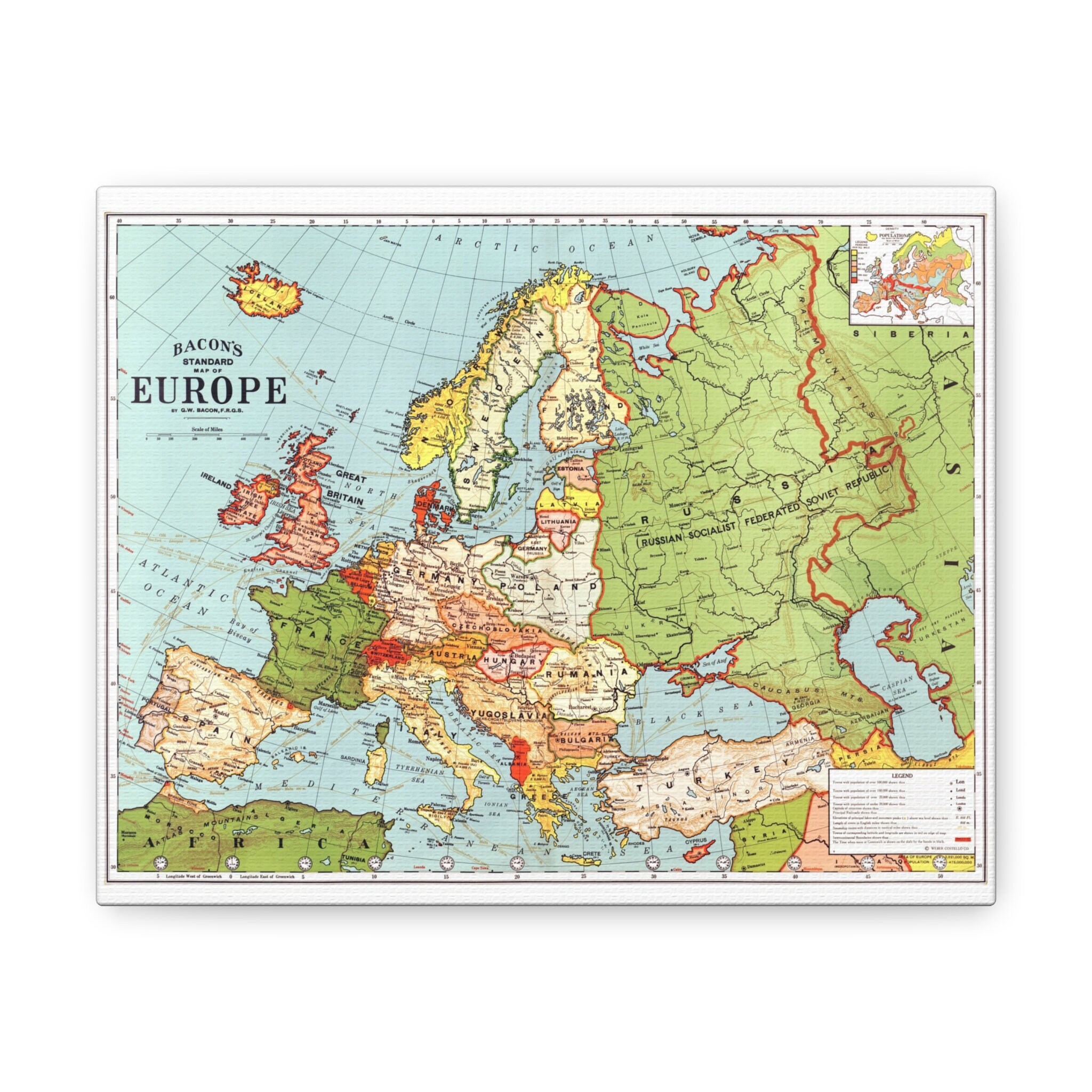 Map of Europe Wall Art, Fine Art - Etsy