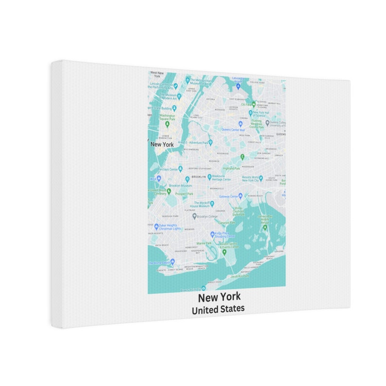 Minimalist Map Poster New York, City Map, Canvas - Etsy