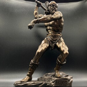 Norse God Thor Statue Mythology Figurines - Etsy
