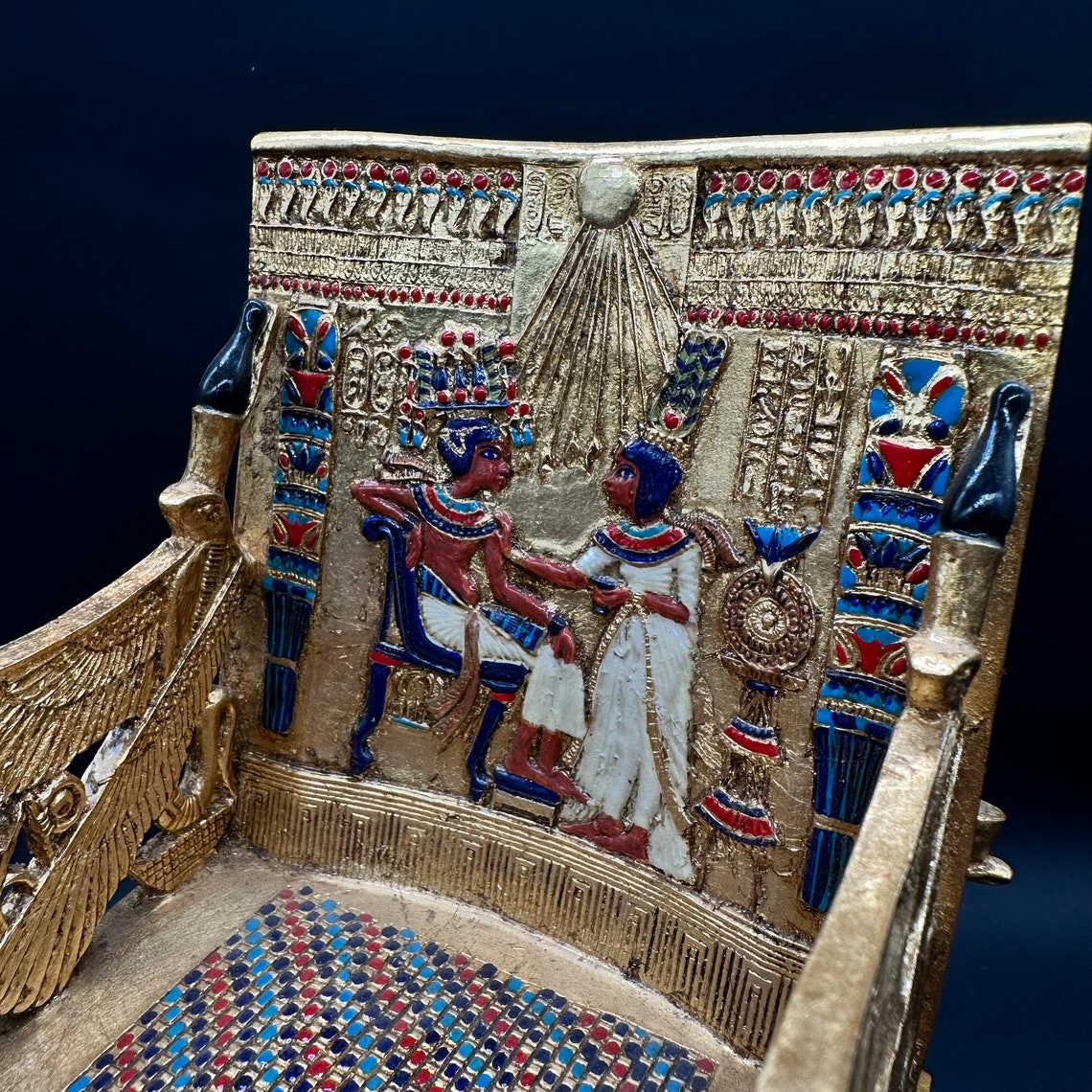 Ancient Egyptian Throne Jewelry Box Vintage Jewelry Box Hidden Jewelry ...