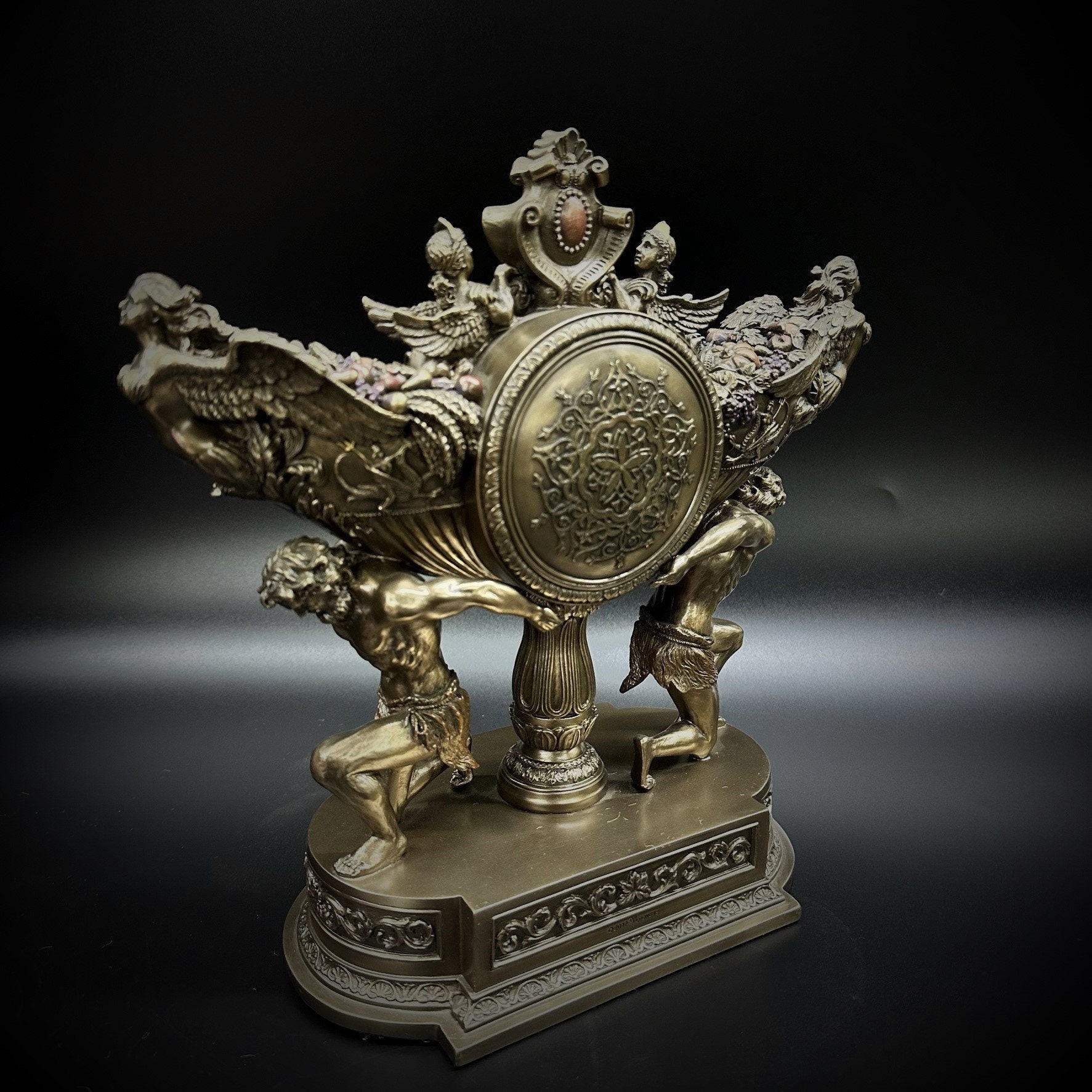 Roman Numeral Atlas Angel Figured Clock I Strong Men Carrying - Etsy