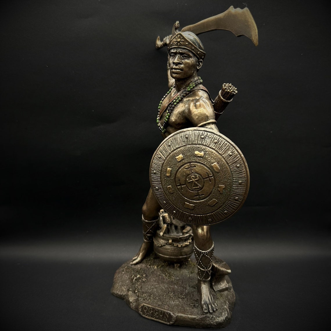 Oggun Bronze Finish Yoruba Orisha Ogun Statue I Ogun Statue I African ...