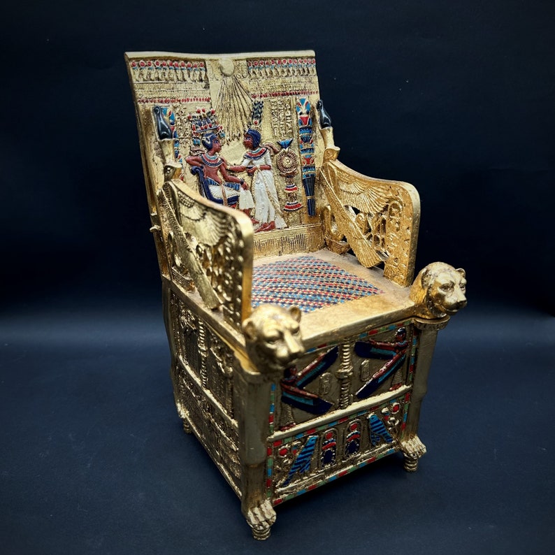 Ancient Egyptian Throne Jewelry Box Vintage Jewelry Box Hidden Jewelry ...
