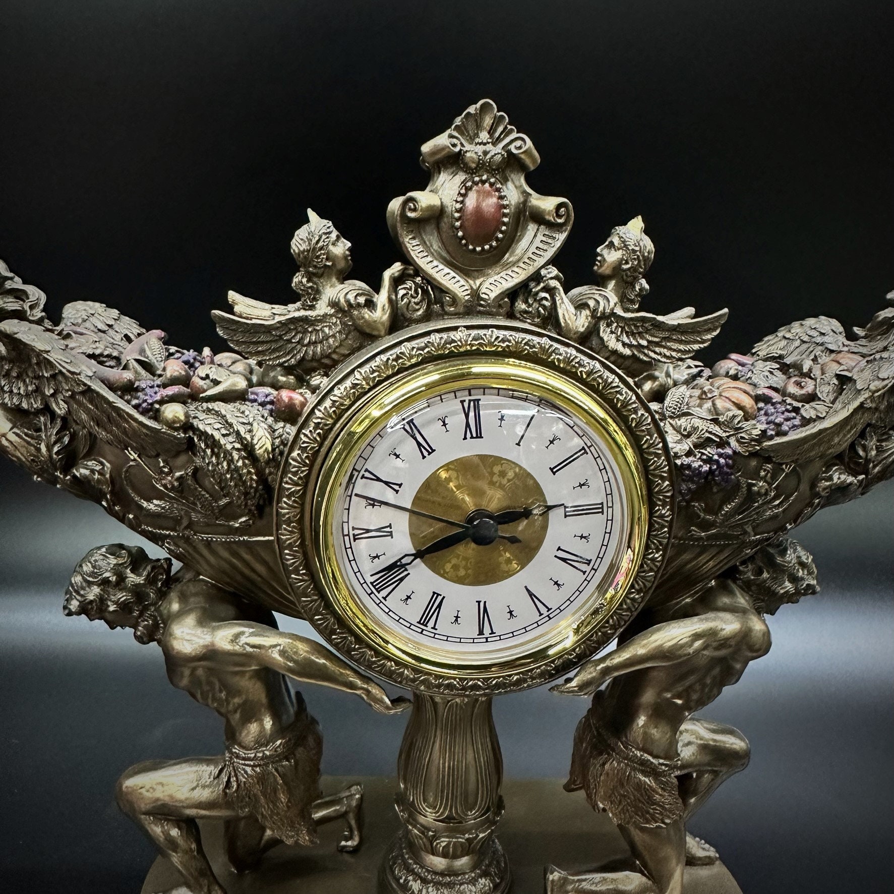 Roman Numeral Atlas Angel Figured Clock I Strong Men Carrying - Etsy