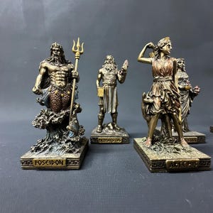 Veronese Design 3 1/4" Tall Greek Pantheon Gods Polyresin Figurines ...