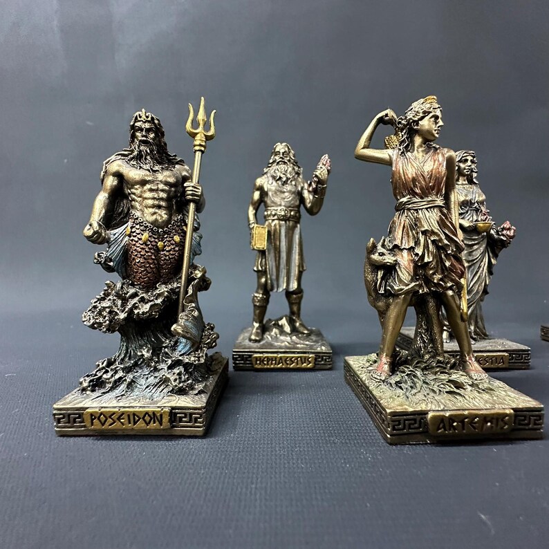 Veronese Design 3 1/4 Tall Greek Pantheon Gods Polyresin Figurines Hand ...