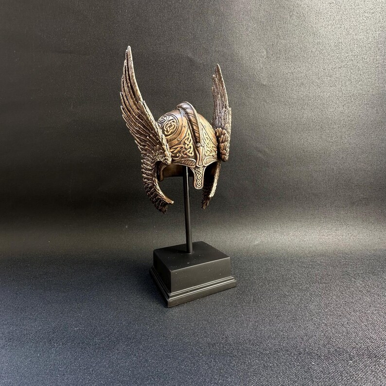 Veronese Design Winged Valkyrie Helmet Cold Cast Resin Bronze Finish ...
