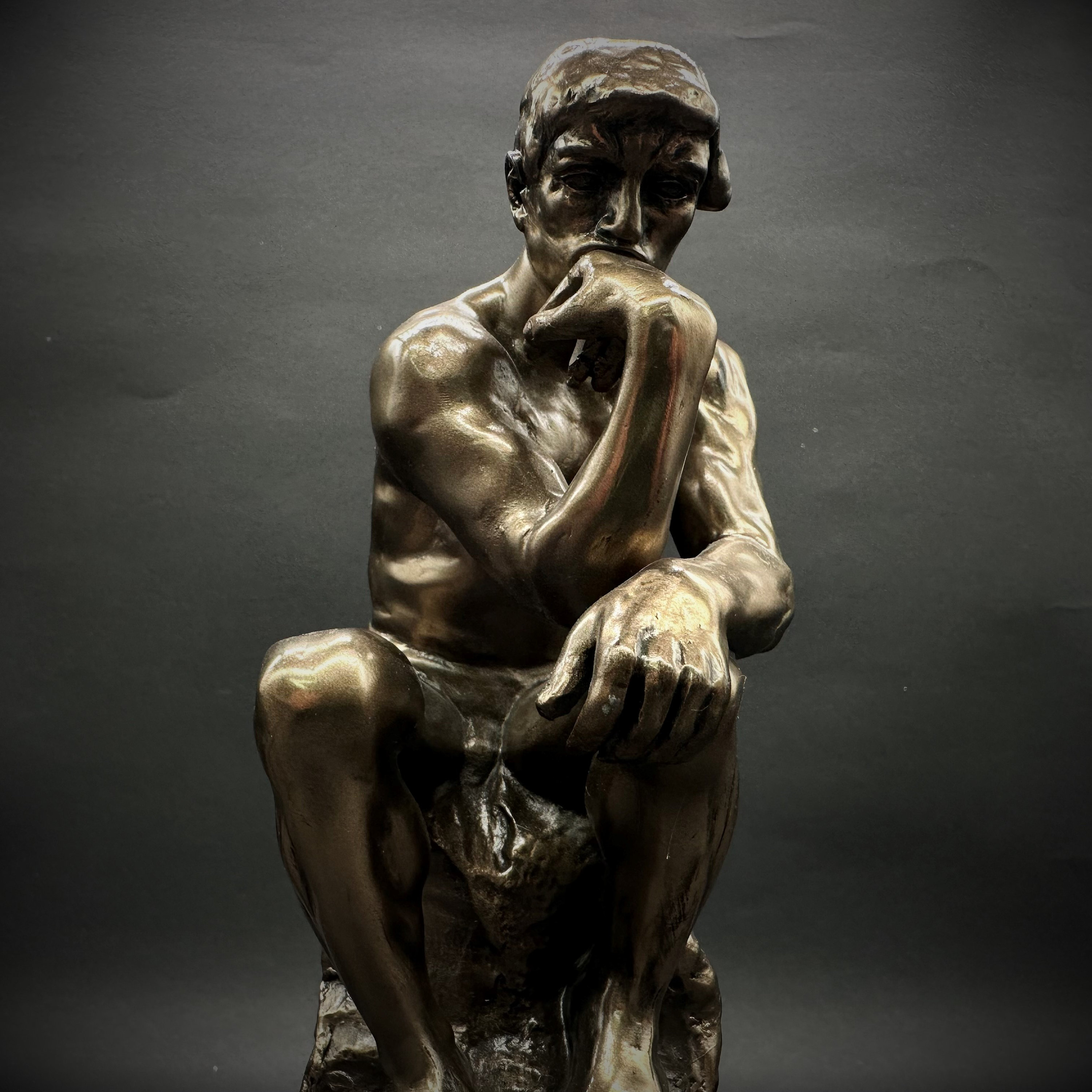 Thinker Man Statue I Museum Replica I Rodins the Thinker Man Sculpture I Office Home Decoration ...