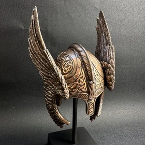 Veronese Design Winged Valkyrie Helmet Cold Cast Resin Bronze Finish ...
