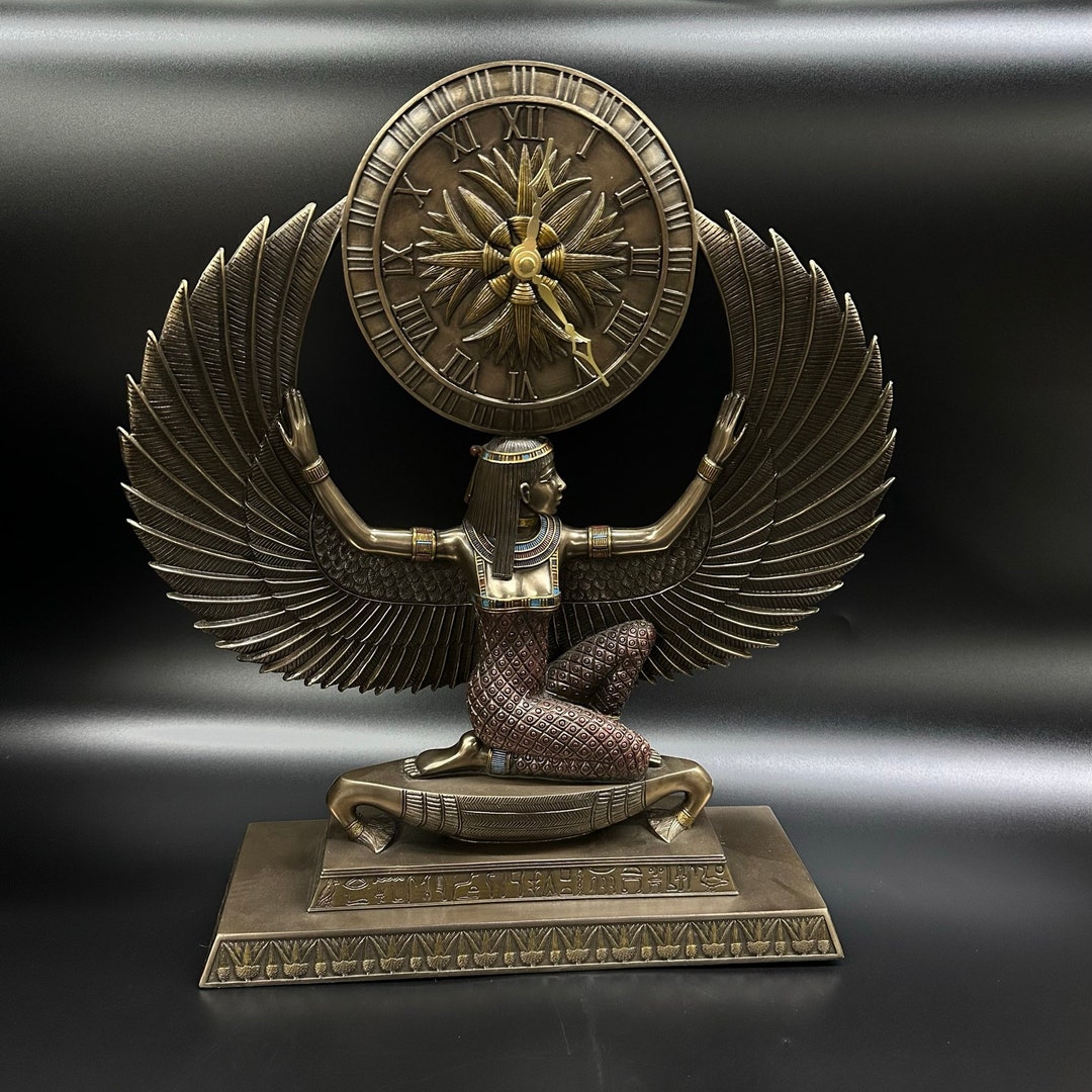 Egyptian Themed Isis Clock I Desk Clock Gift - Etsy