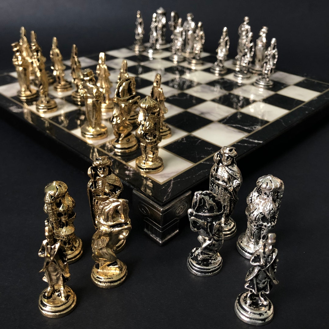 TURK Chess Set the Office Chess Historical Chess Set With - Etsy