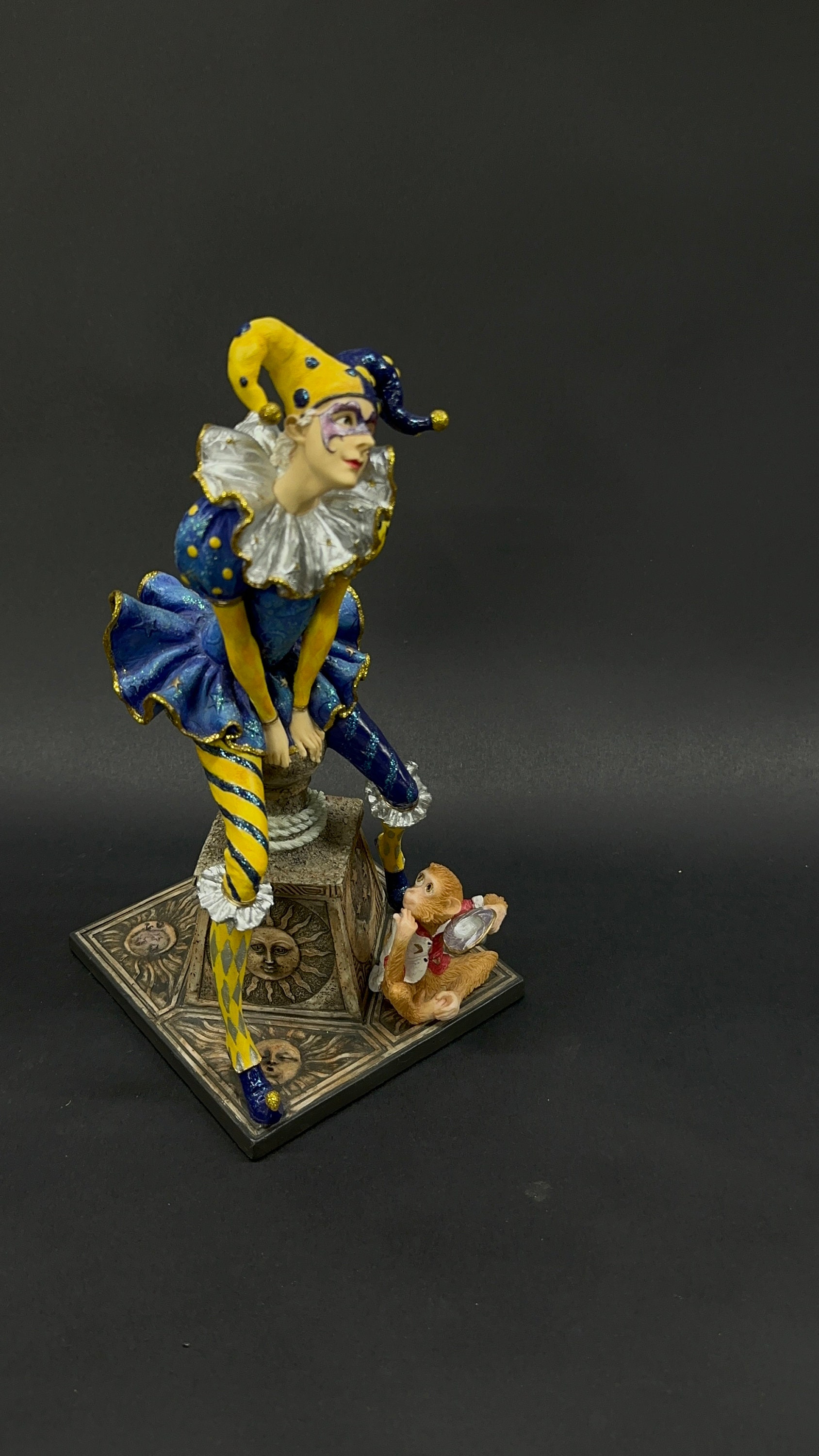 Jester Figurine I Clowns Decorative Gifts I Jester and the Monkey ...