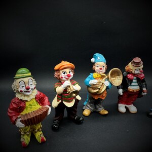 Six Musical Clowns Figurine I Clowns Orchestra Figurines | Musical ...