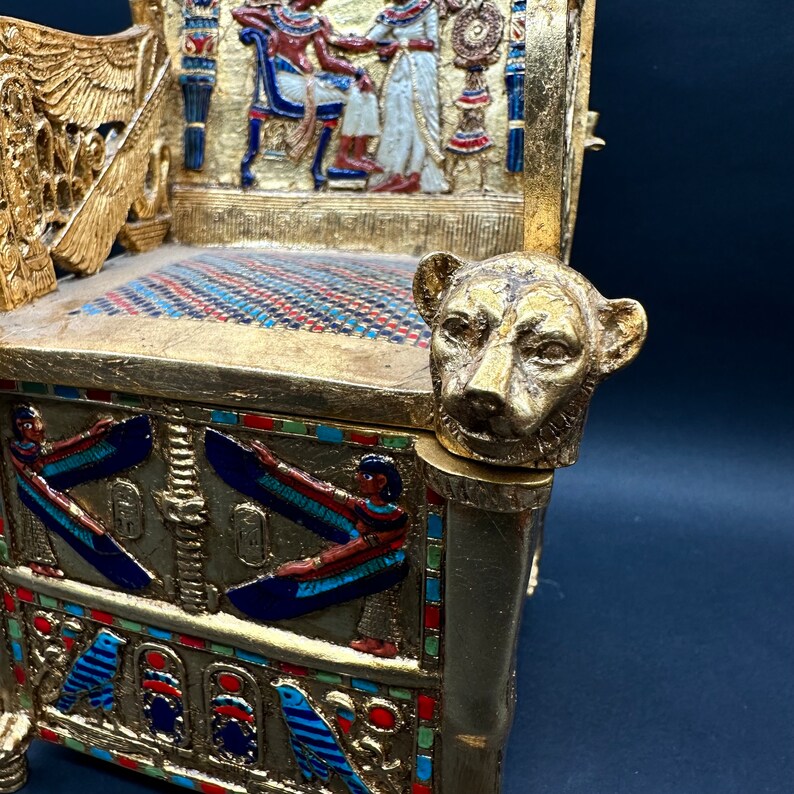 Ancient Egyptian Throne Jewelry Box Vintage Jewelry Box Hidden Jewelry ...