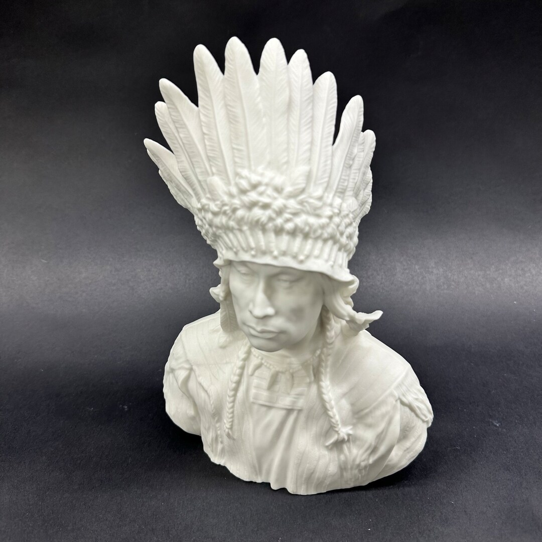 Sitting Bull Indian Chief Bust Statue - Etsy Canada