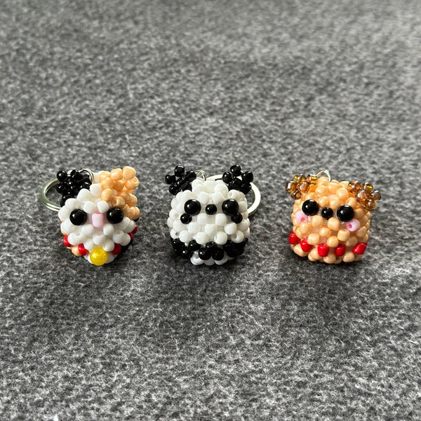 Beaded Animal Keychain - Etsy