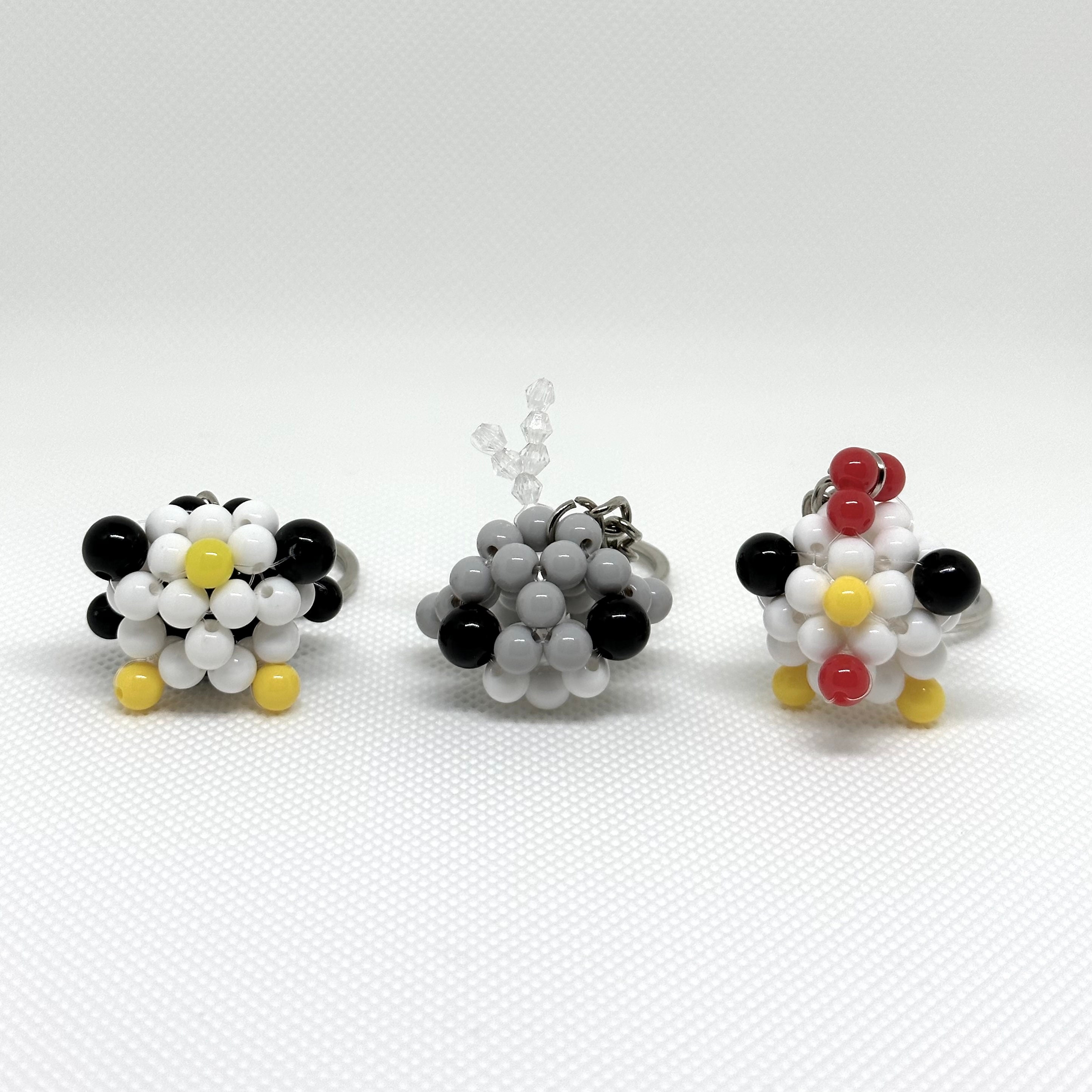 Beaded Animal Keychain Bead Pet Desk Pet Bead Keychain - Etsy