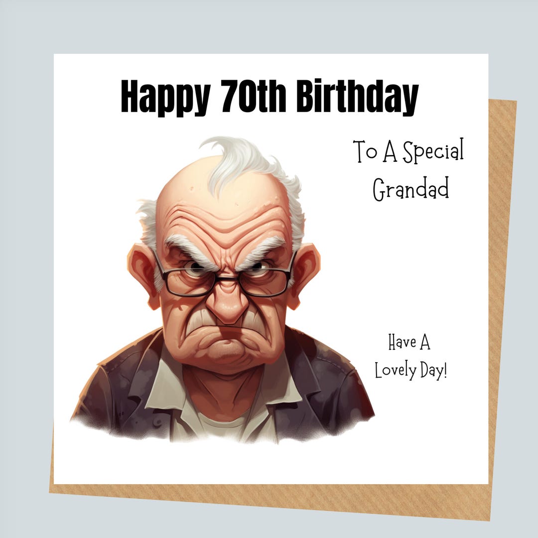 Grumpy Old Man Personalised Birthday Card-any Age-60th Friend Dad ...