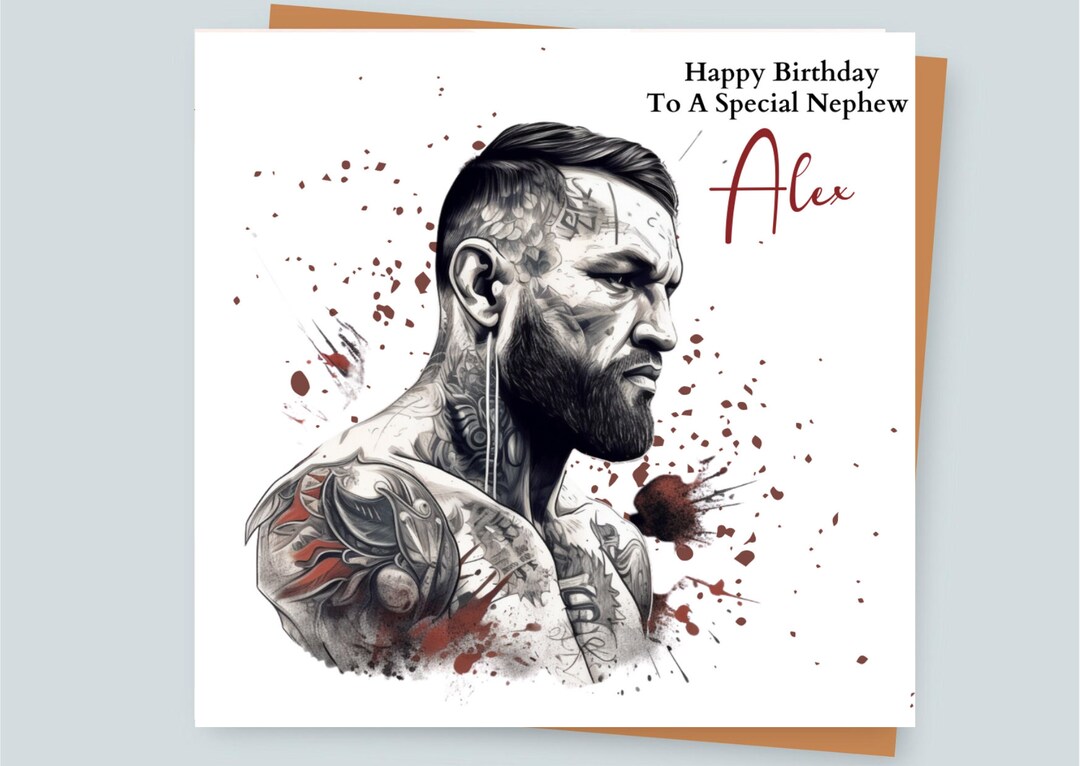 Mma Birthday Card Personalised Any Age 18th-21st-30th Husband-boyfriend ...