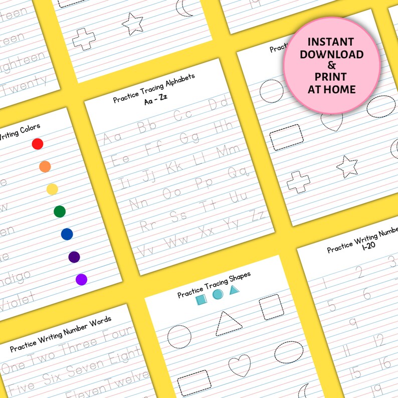 ABC Tracing, Letter Tracing Printable, Number Tracing, Alphabet Tracing ...