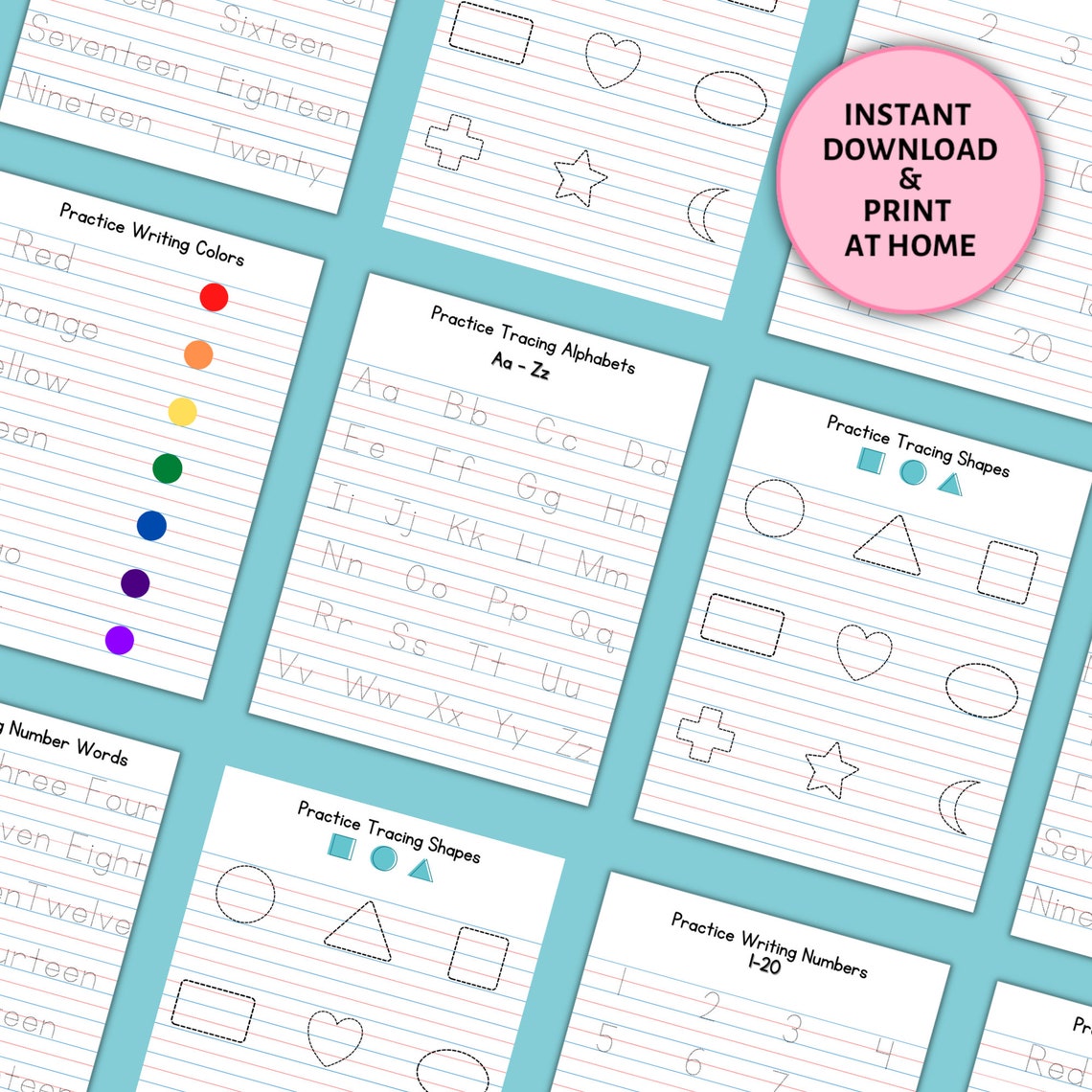 ABC Tracing, Letter Tracing Printable, Number Tracing, Alphabet Tracing ...