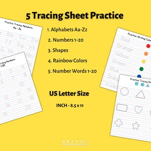 ABC Tracing, Letter Tracing Printable, Number Tracing, Alphabet Tracing ...