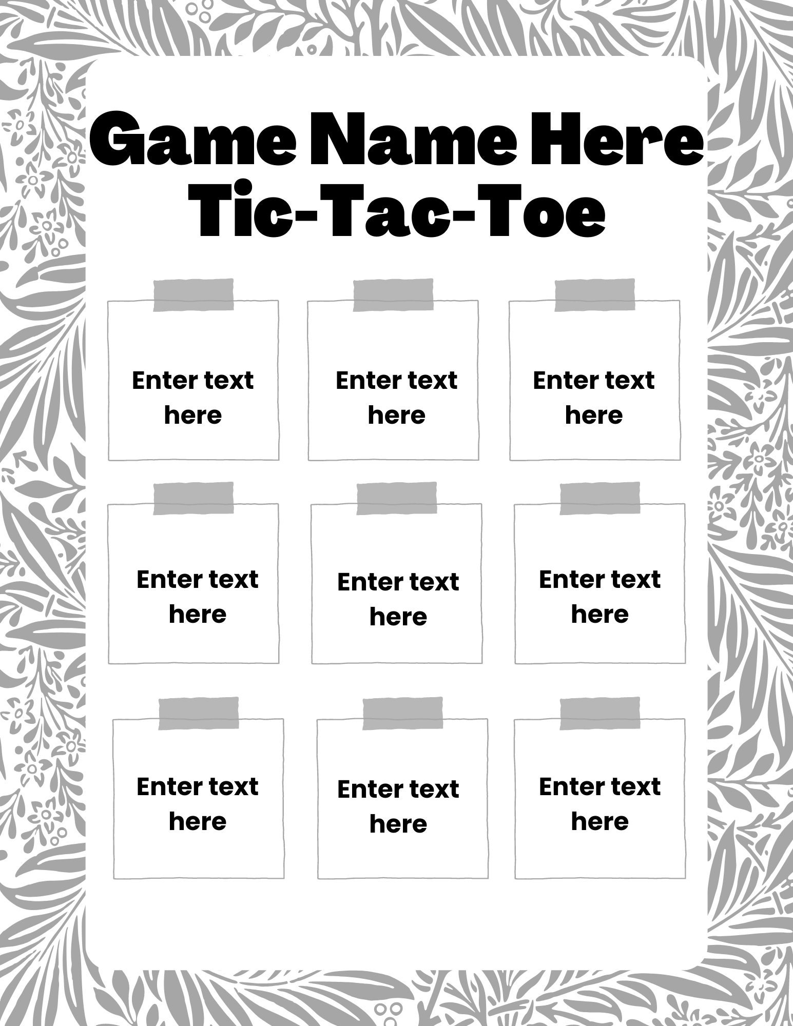 Editable Game Boards for Teachers: Canva Template. Includes Bingo, Tic ...