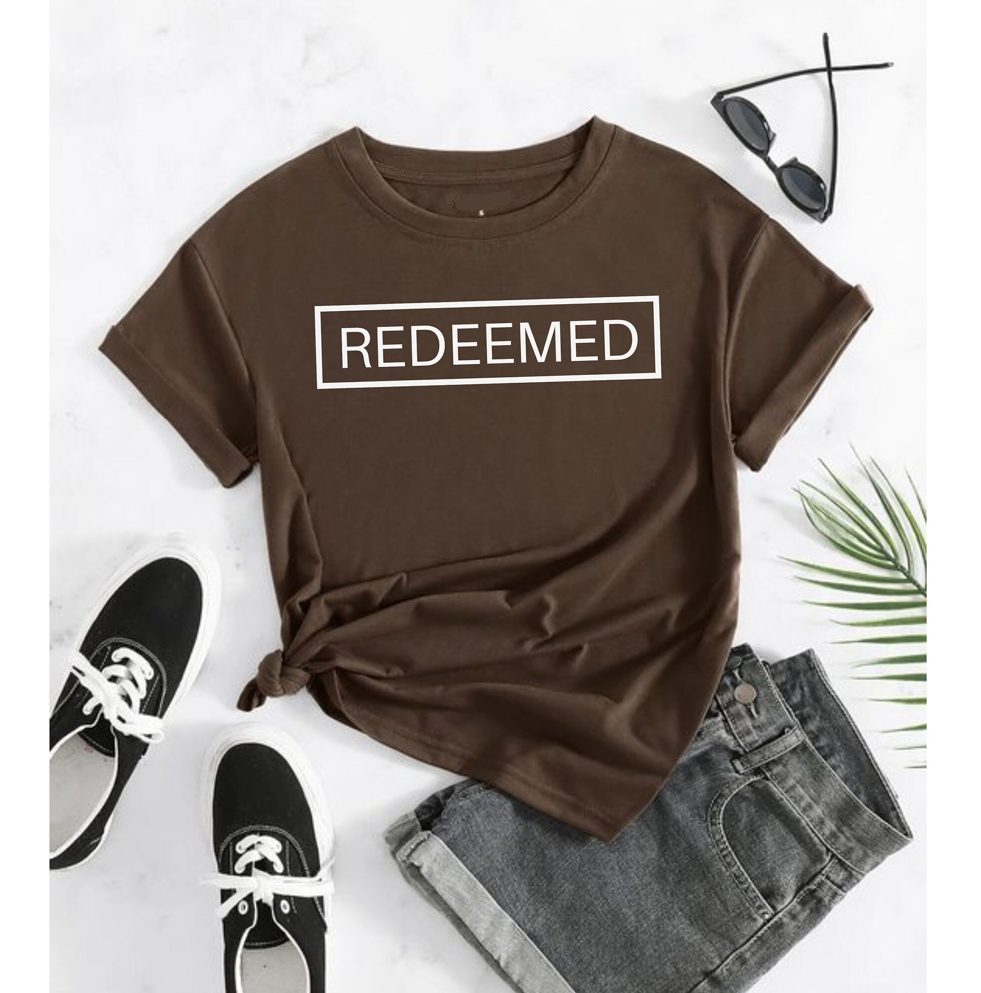 Redeemed Shirt Jesus Tee Religious Gift Christian Tshirt Church Shirt ...