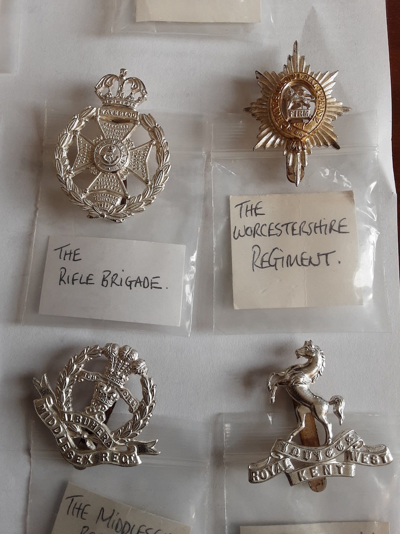Large Collection of Military Cap Badges... - Etsy