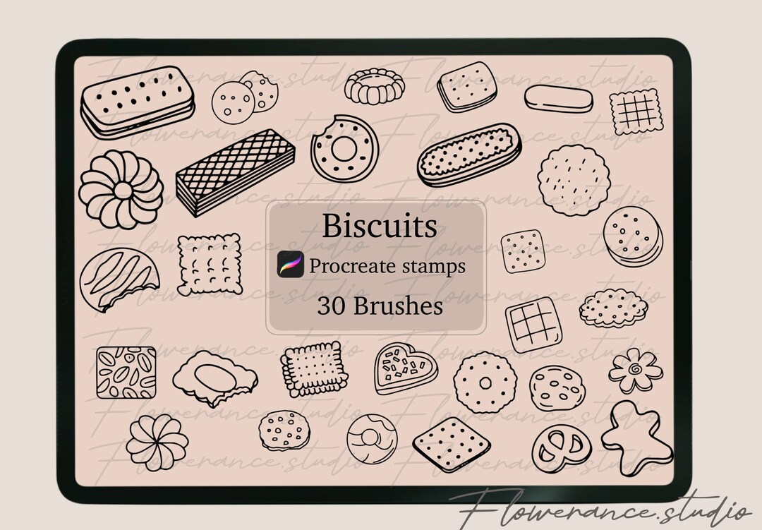 Biscuits Stamp, Sweet Stamp, Biscuits Brush, Biscuits Procreate ...