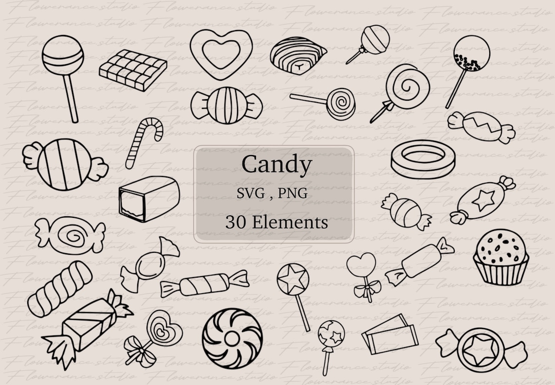 Candy Svg, Sweet Svg, Candy Cut File, Candy Bundle Svg, Candy ...