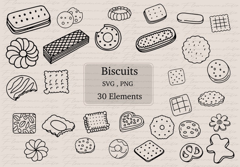 Biscuits Svg, Sweet Svg, Biscuits Cut File, Biscuits Bundle Svg ...