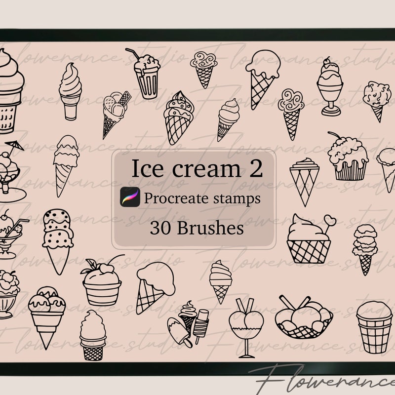 Ice Cream Stamp - Etsy