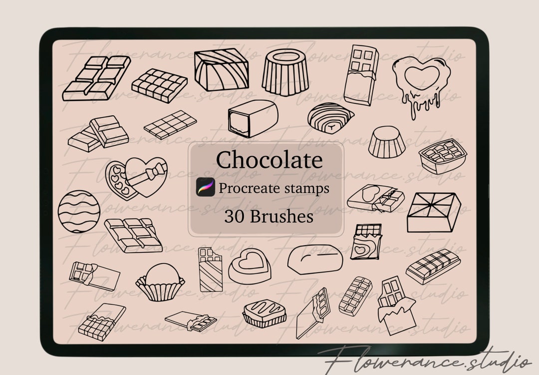 Chocolate Stamp, Sweet Stamp, Chocolate Brush, Chocolate Procreate ...