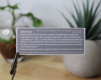 2 High-quality Reproduction Super Nintendo Game Labels SNES - Etsy