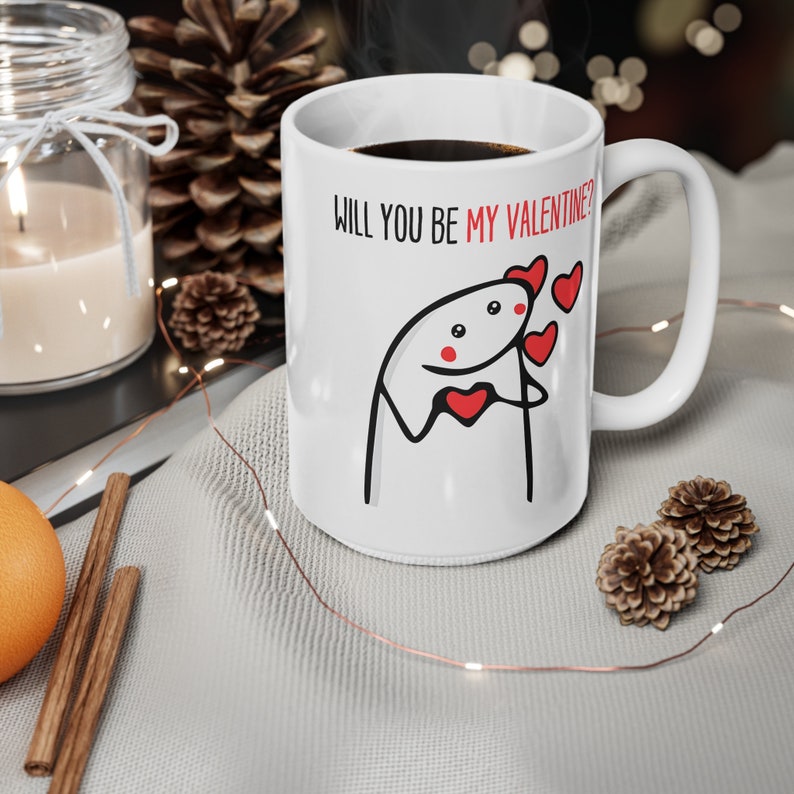 Flork Meme Valentine's Day Ceramic Coffee Cups, 11oz, 15oz - Etsy