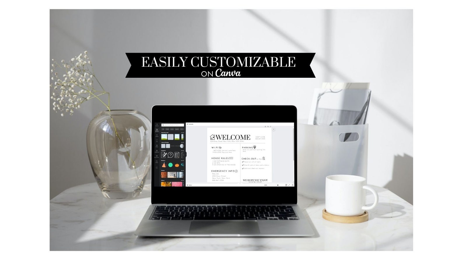 Vacation Rental Welcome Sheet Template | Easily Customize | Airbnb ...