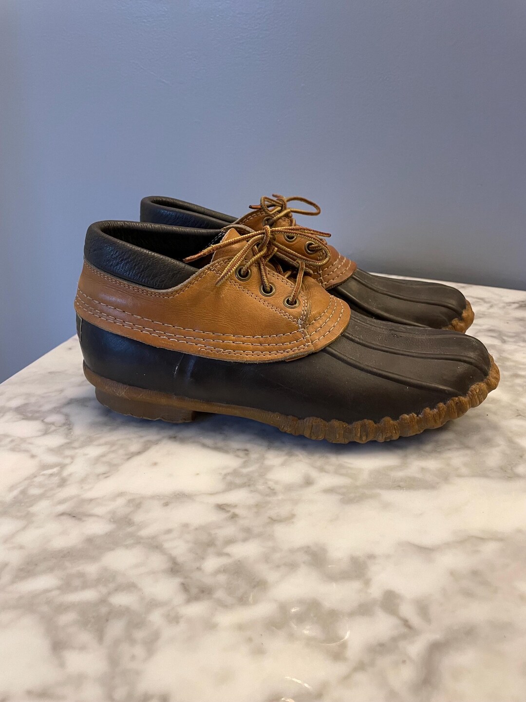 Vintage LL Bean Maine Woman's Gumsole, Low Top Duck Hunting Booties Sz8 ...