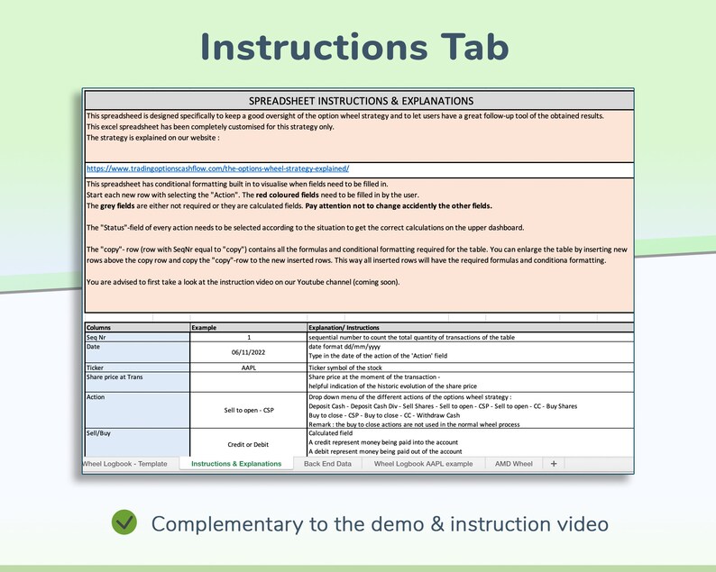 Trading Options Wheel Strategy Spreadsheet Excel and Google - Etsy