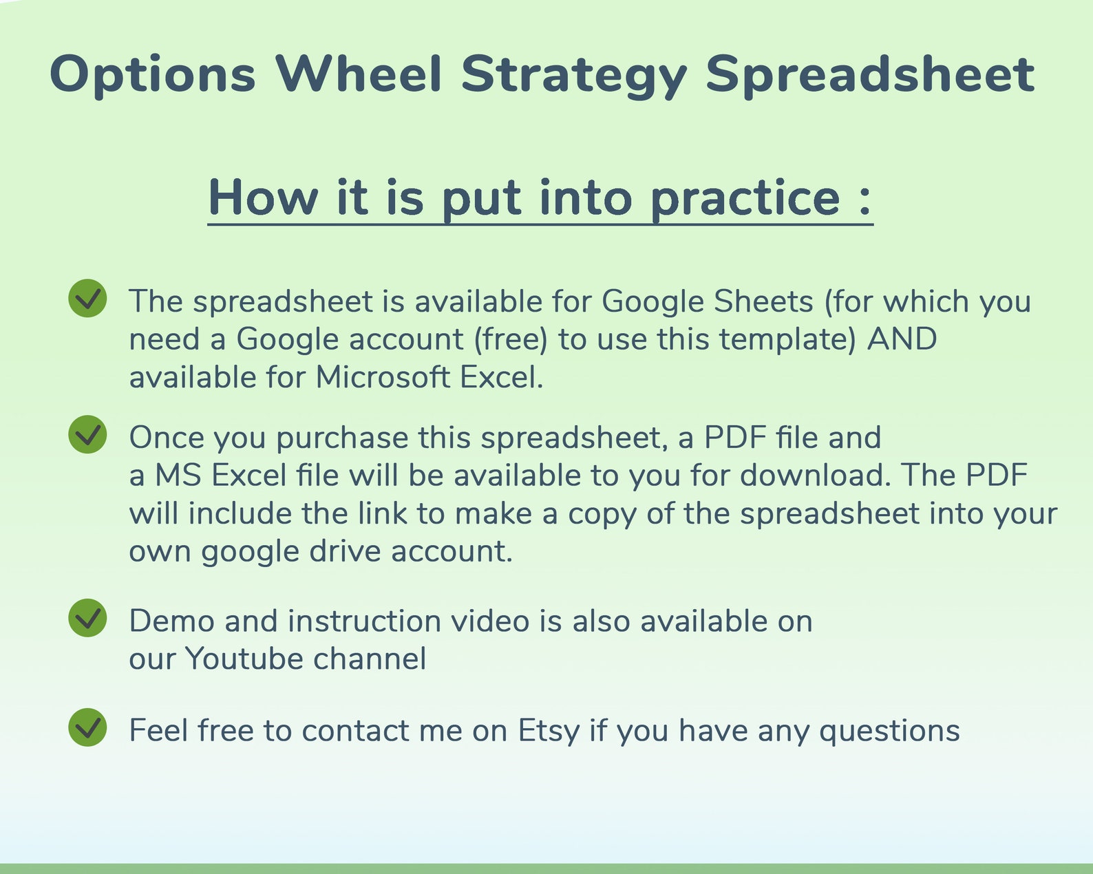 Trading Options Wheel Strategy Spreadsheet Excel and Google - Etsy